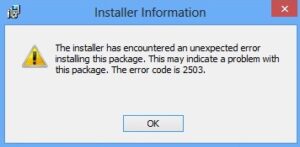 How to Fix 2502 and 2503 Errors in Windows